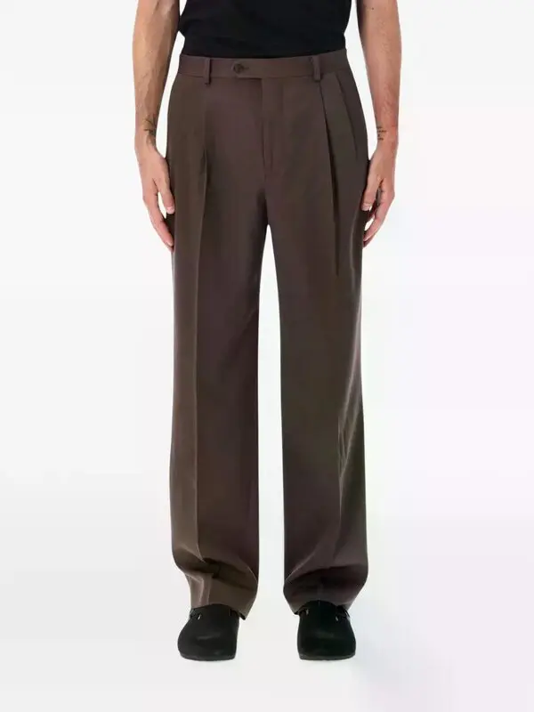 Auralee Pleated Straight-leg Trousers