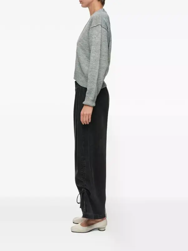 Bimba Y Lola Gray Melange Wool Cardigan