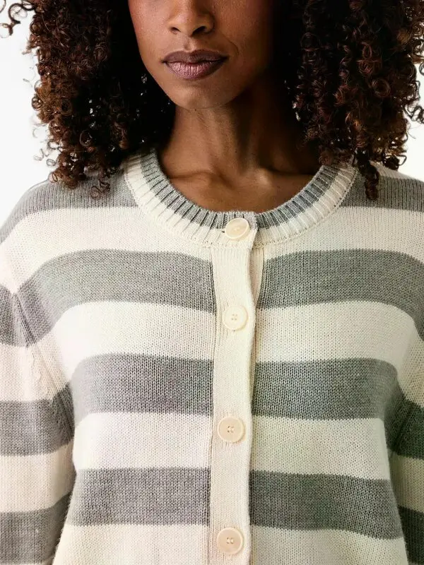 Patrizia Pepe Striped Button-up Cardigan