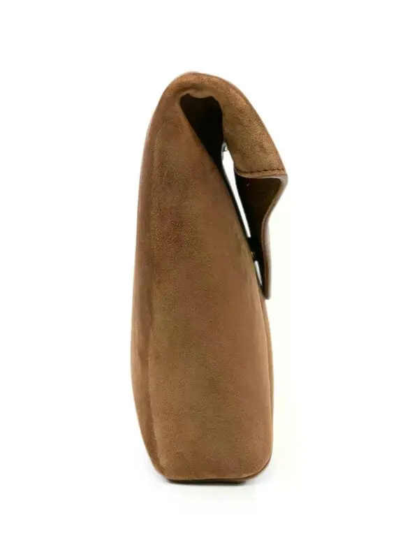 Saint Laurent Large Cassandre Suede Clutch Bag
