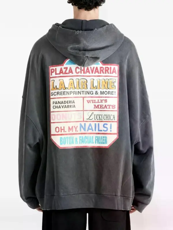 WILLY CHAVARRIA Logo-print Zip-up Hoodie