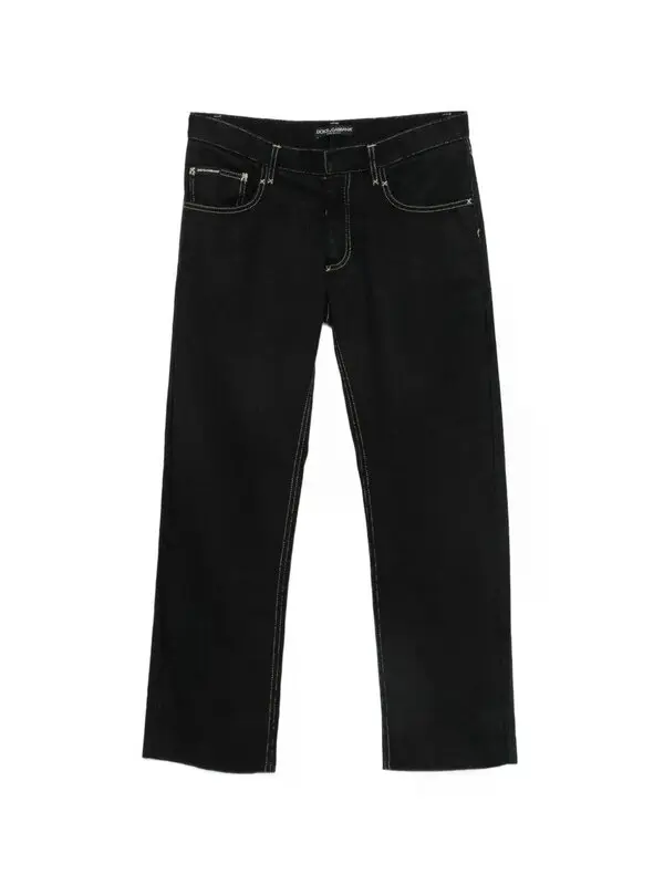 Dolce & Gabbana 2000s Contrast-stitch Trousers