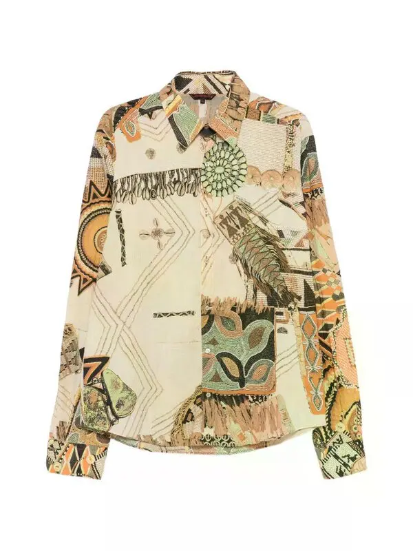 Roberto Cavalli 2000s Graphic-print Shirt