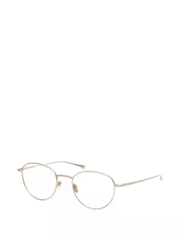 MASUNAGA Greenwich Round-frame Glasses - Gold