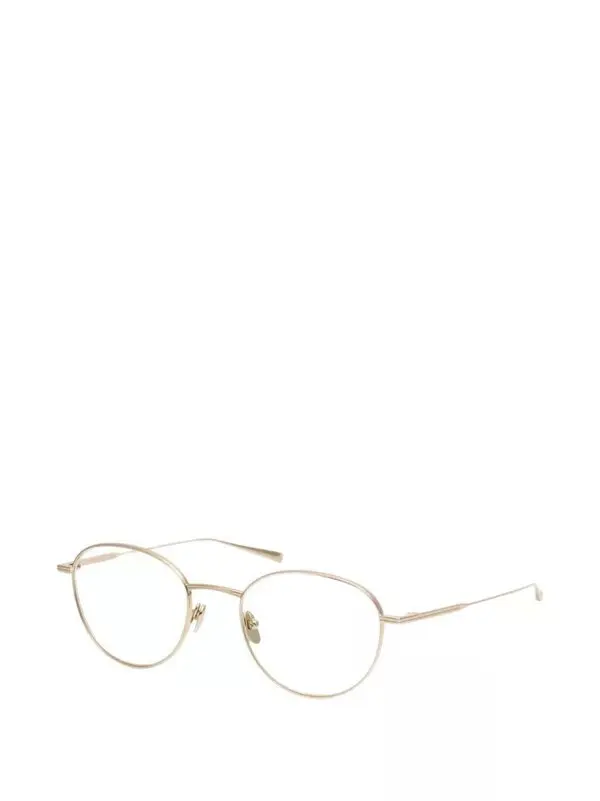 MASUNAGA Greenwich Round-frame Glasses - Gold