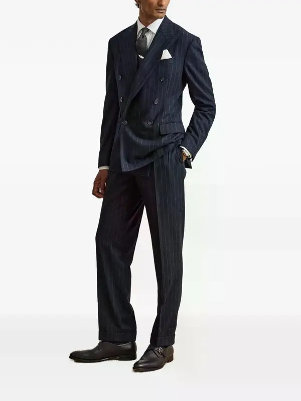 Ralph Lauren Purple Label Kent Pinstripe Double-breasted Suit - Blue