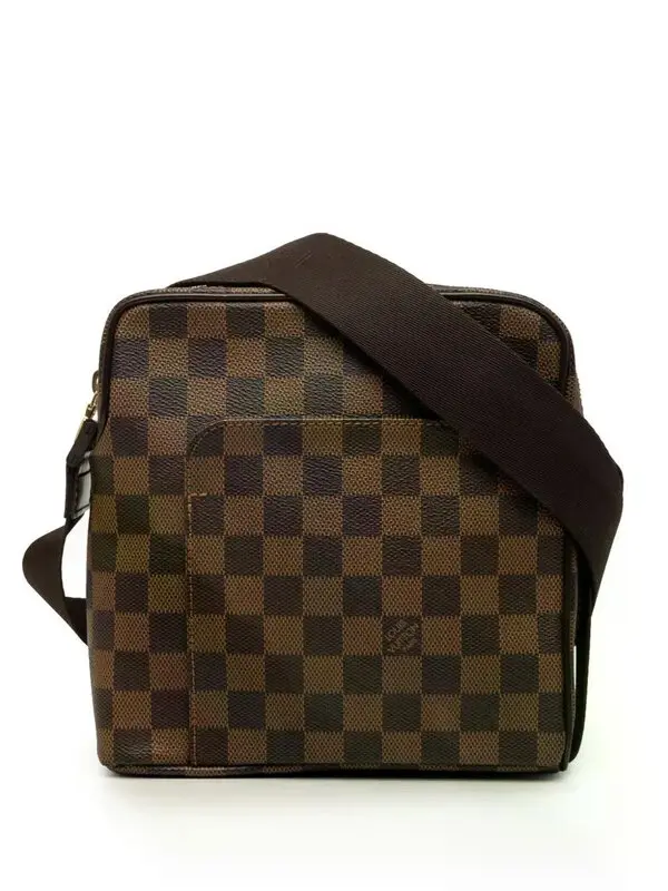 LOUIS VUITTON 2007 Damier Ebene Olav Pm Crossbody Bag