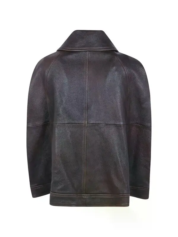7 For All Mankind Zip-up Leather Cape
