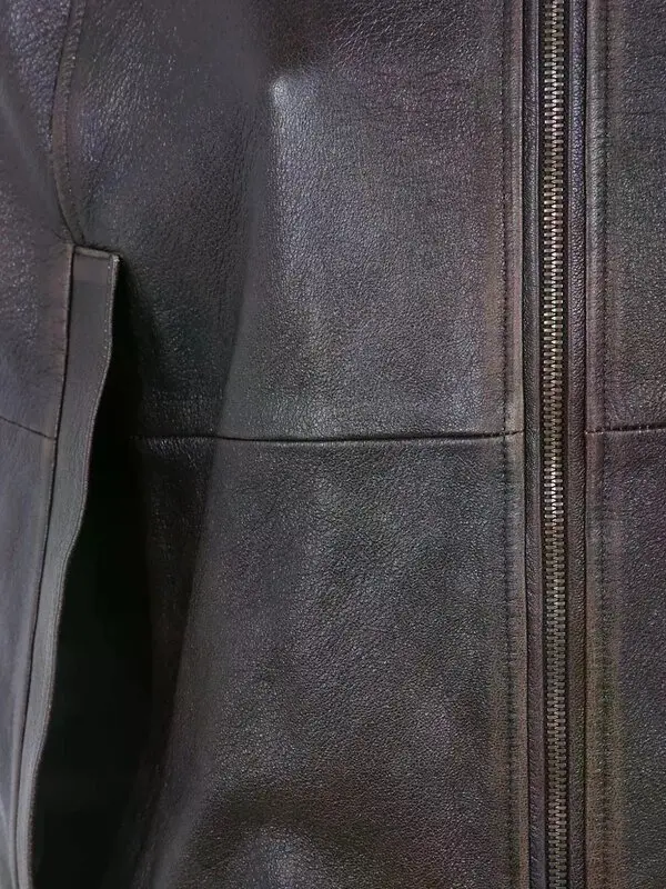 7 For All Mankind Zip-up Leather Cape
