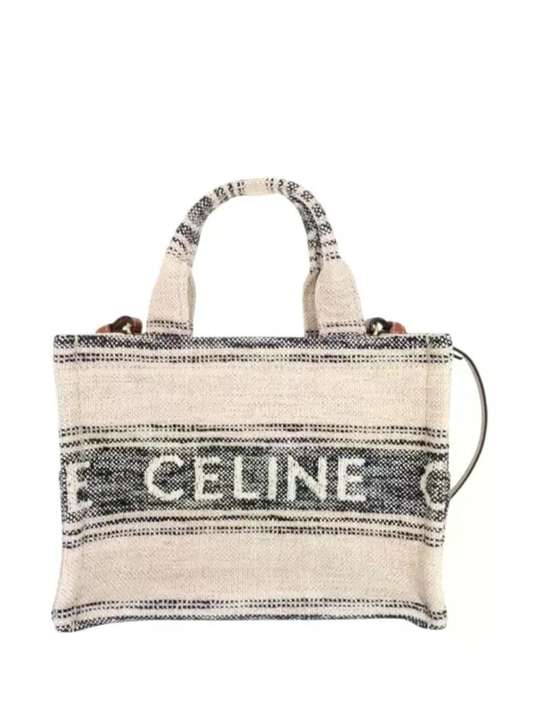 Celine 2000-2026 Small Canvas Cabas Thais Satchel