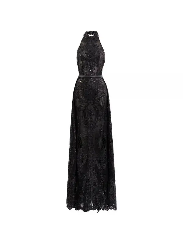 SAIID KOBEISY Embroidered Lace Dress
