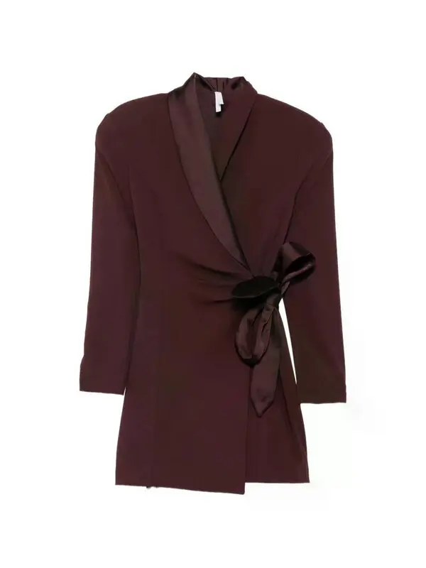Imperial Satin-trim Wrap Mini Dress