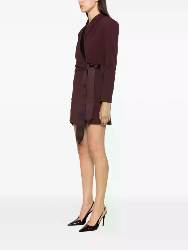 Imperial Satin-trim Wrap Mini Dress