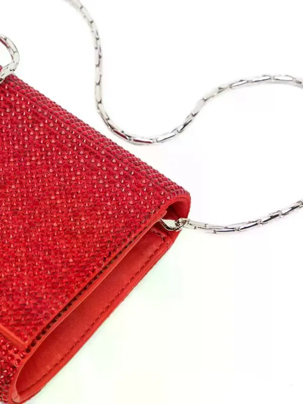Rene Caovilla Crystal-embellished Chain-strap Clutch Bag