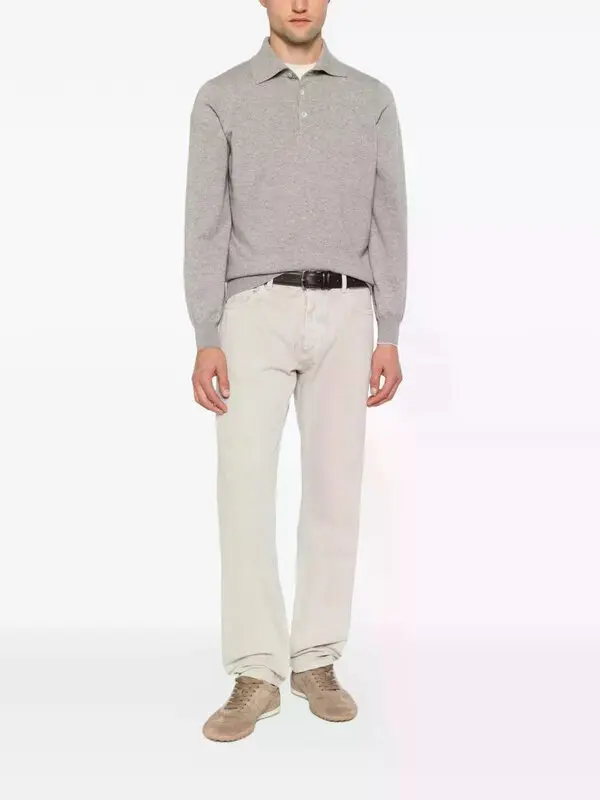 Brunello Cucinelli Long-sleeve Polo Sweater