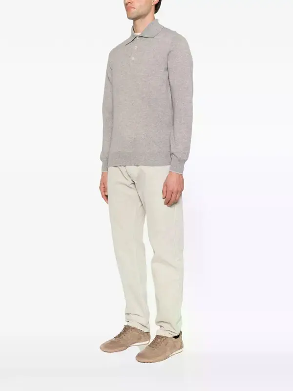 Brunello Cucinelli Long-sleeve Polo Sweater