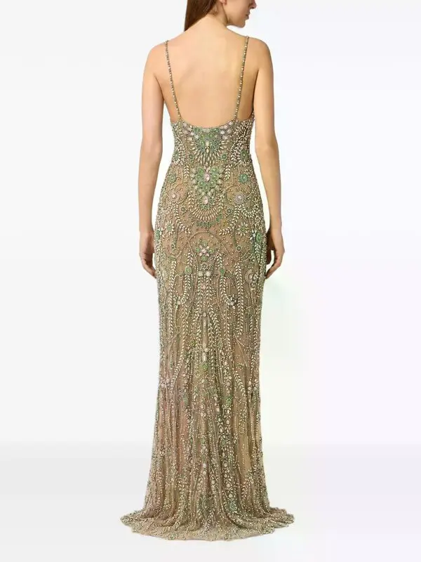 Philipp Plein Crystal-embellished Tulle Maxi Dress