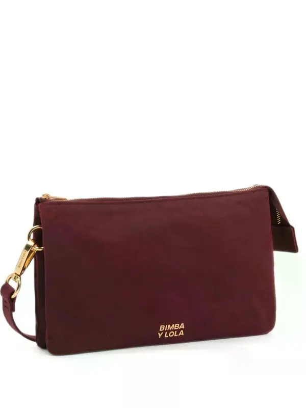 Bimba Y Lola Small Burgundy Coated Clutch Bag