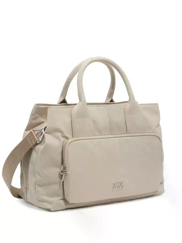 Bimba Y Lola Large Stone Cotton Pocket Handbag