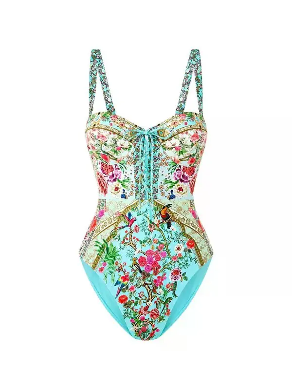 Camilla Sultans And Queens Lace-up Swimsuit