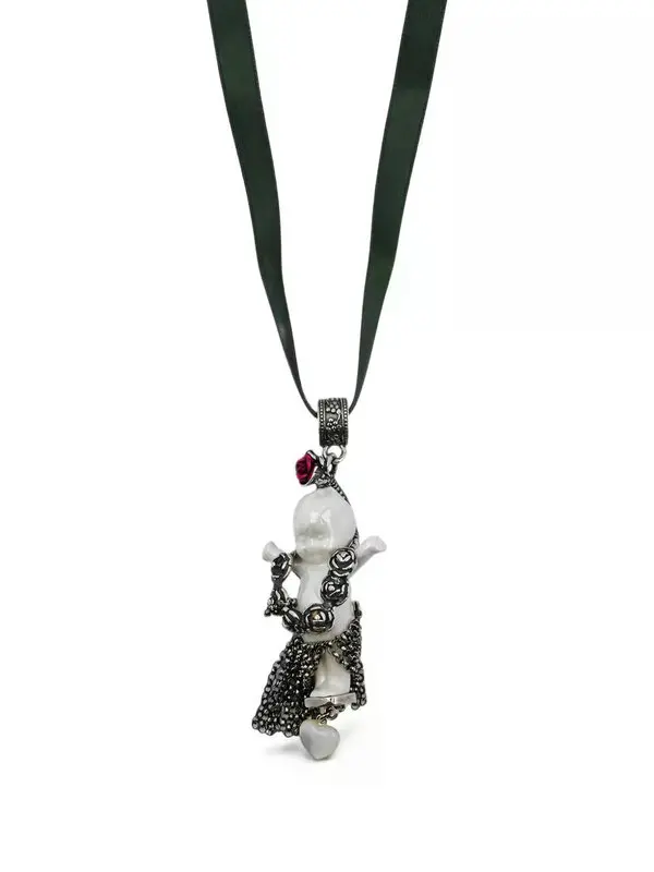 GEM KINGDOM Porcelain Doll Aloha Choker - Silver