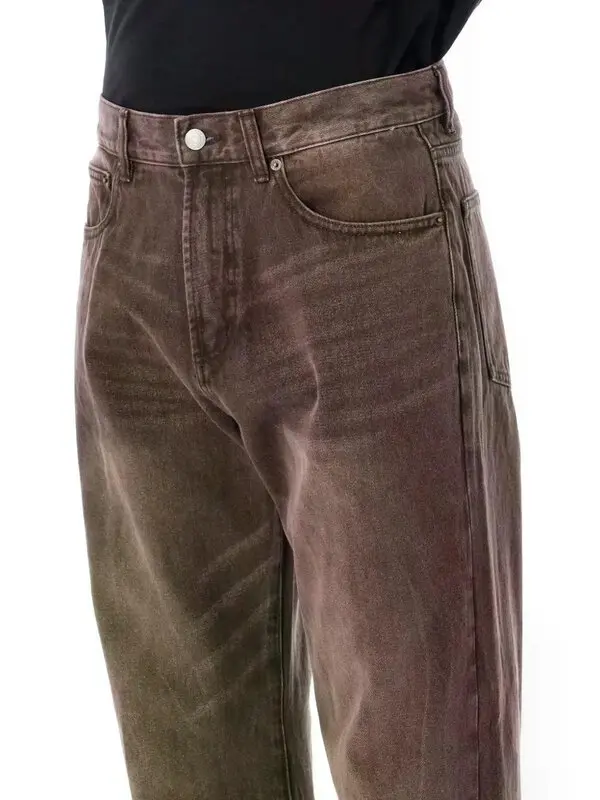 Obey Faded-effect Straight-leg Jeans