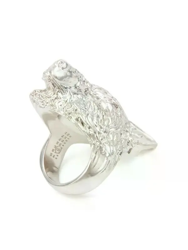 MAISON MARGIELA Wolf Head Ring - Silver