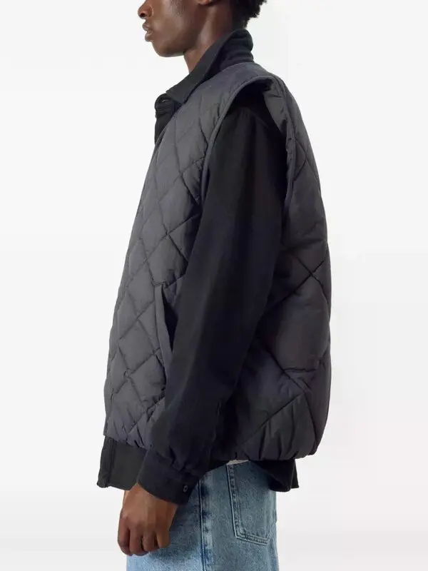 American Vintage Quilted Sleeveless Jacket