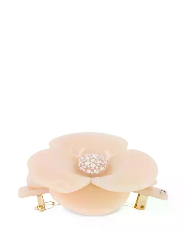 Alexandre De Paris Camelia Swarovski Crystal Barrette - Neutrals