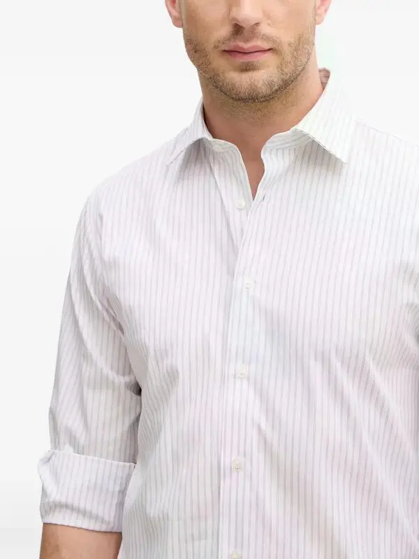 Sisley Vertical-stripe Long-sleeve Shirt