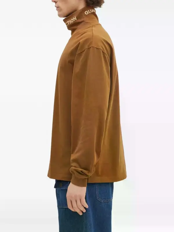 PLEASURES Satisfaction Logo-embroidered High-neck T-shirt