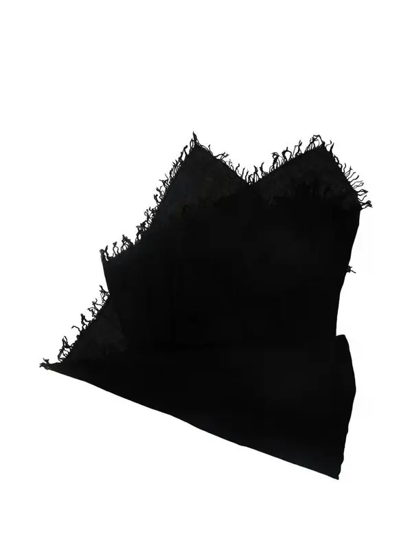 Faliero Sarti Enrica Frayed Scarf - Black