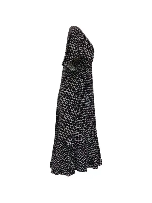 Diane Von Furstenberg Printed V-neck Dress