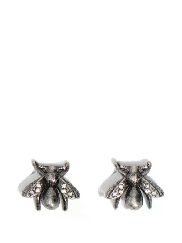 Bimba Y Lola Bee Earrings In Aged With Crystals