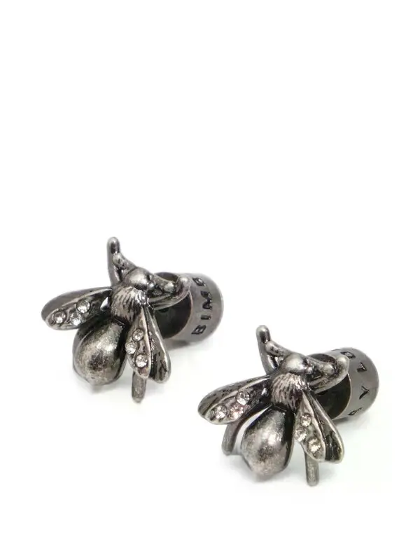 Bimba Y Lola Bee Earrings In Aged With Crystals