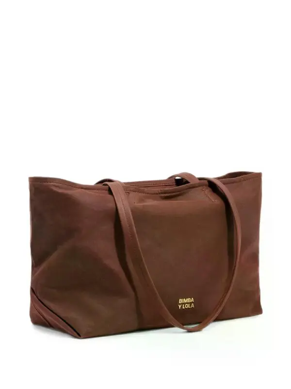 Bimba Y Lola Medium Rust Coated Shopper Bag - Brown