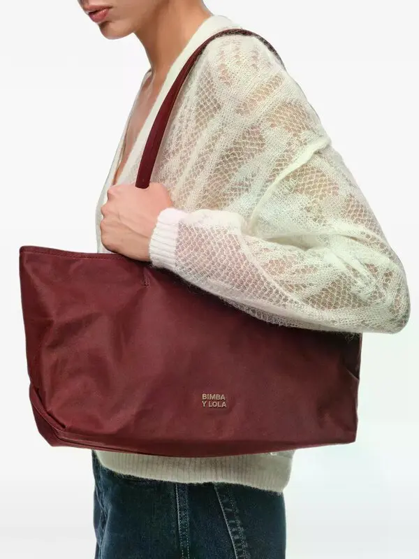 Bimba Y Lola Medium Burgundy Coated Shopper Bag - Red