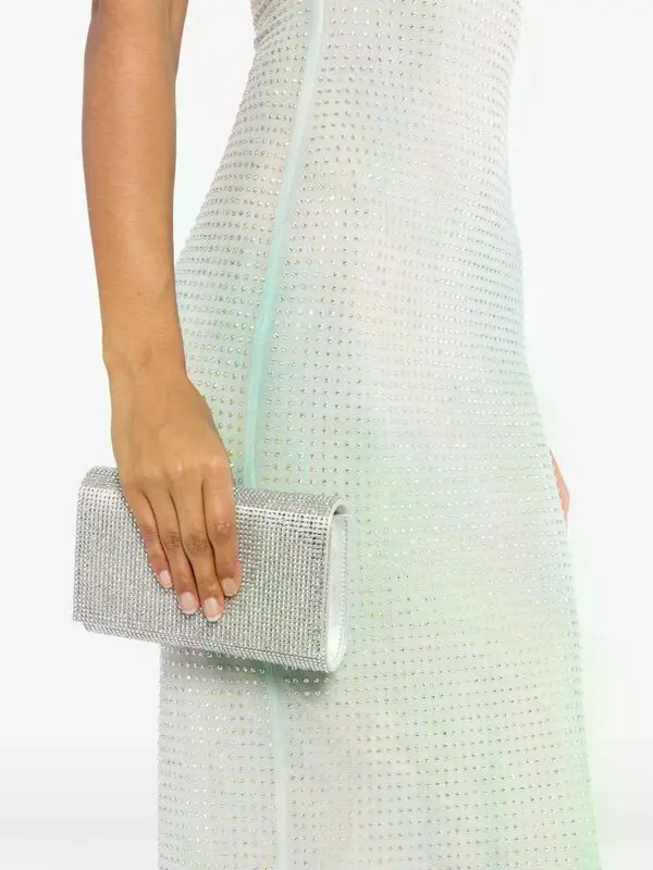 Rene Caovilla Crystal-embellished Chain-strap Clutch Bag