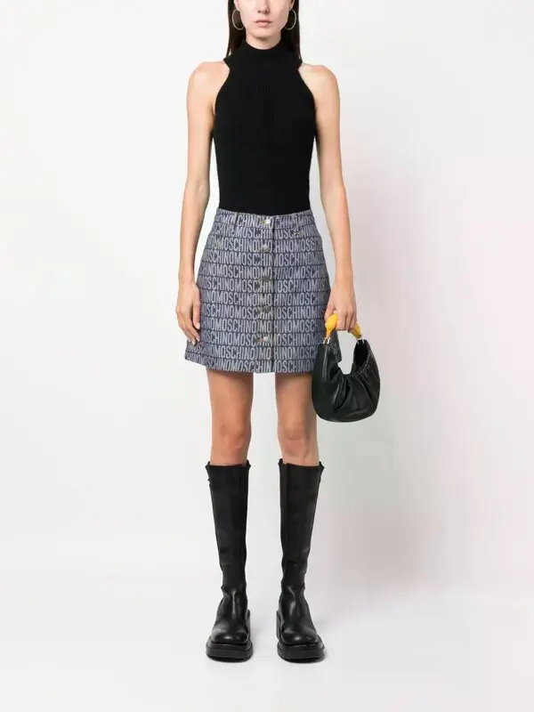 Moschino Logo-print A-line Skirt