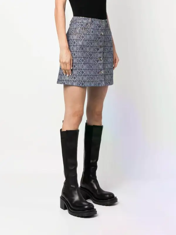 Moschino Logo-print A-line Skirt