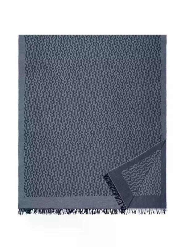 AIGNER Monogram Fringed Scarf