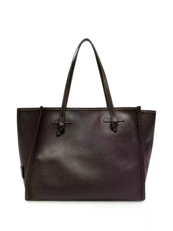 GIANNI CHIARINI Marcella Shopping Grained Leather Tote Bag - Brown