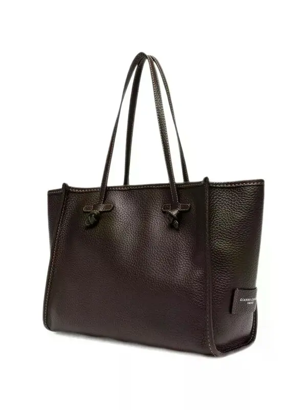 GIANNI CHIARINI Marcella Shopping Grained Leather Tote Bag - Brown
