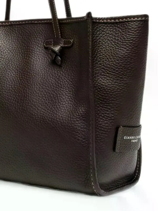 GIANNI CHIARINI Marcella Shopping Grained Leather Tote Bag - Brown