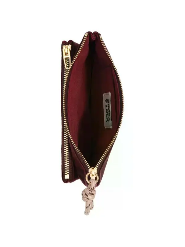 Bimba Y Lola Burgundy Coated Pocket Purse