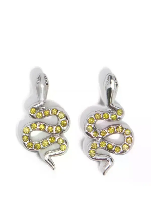 Bimba Y Lola Crystals Snake Earrings