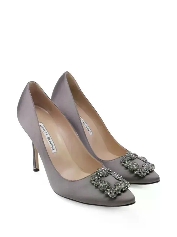 Manolo Blahnik Hangisi Jewel Buckle Pumps