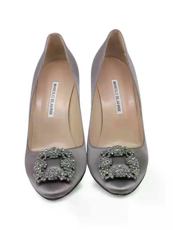 Manolo Blahnik Hangisi Jewel Buckle Pumps