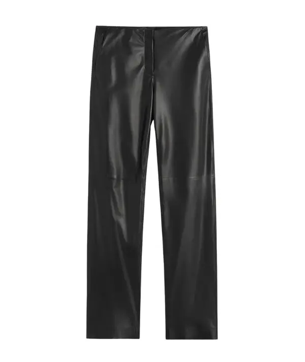 TOTEME Easy Leather Trousers - Black
