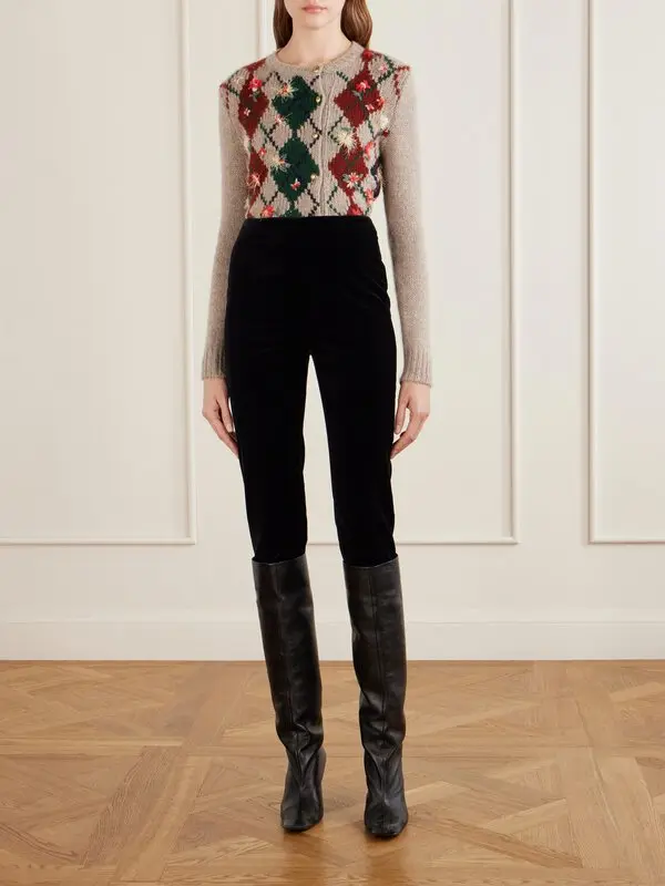 Khaite Marlene 85 Leather Knee Boots